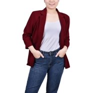 Aulin Collection Women's Casual Work Solid Color Knit Blazer - Walmart.com