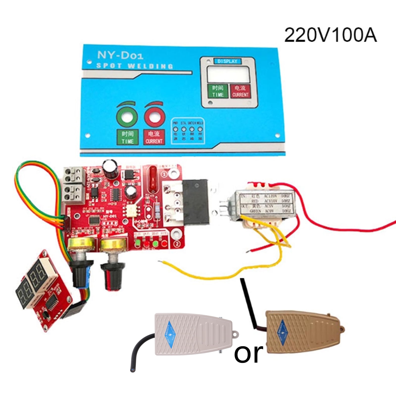 NY-D01 Spot Welder DIY Control Board kit Adjust Time Current Simple Operation - Walmart.com