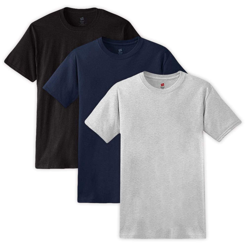 NY Lingerie Multi Pack Heavyweight 5.2 oz ComfortSoft Cotton T-Shirt ...