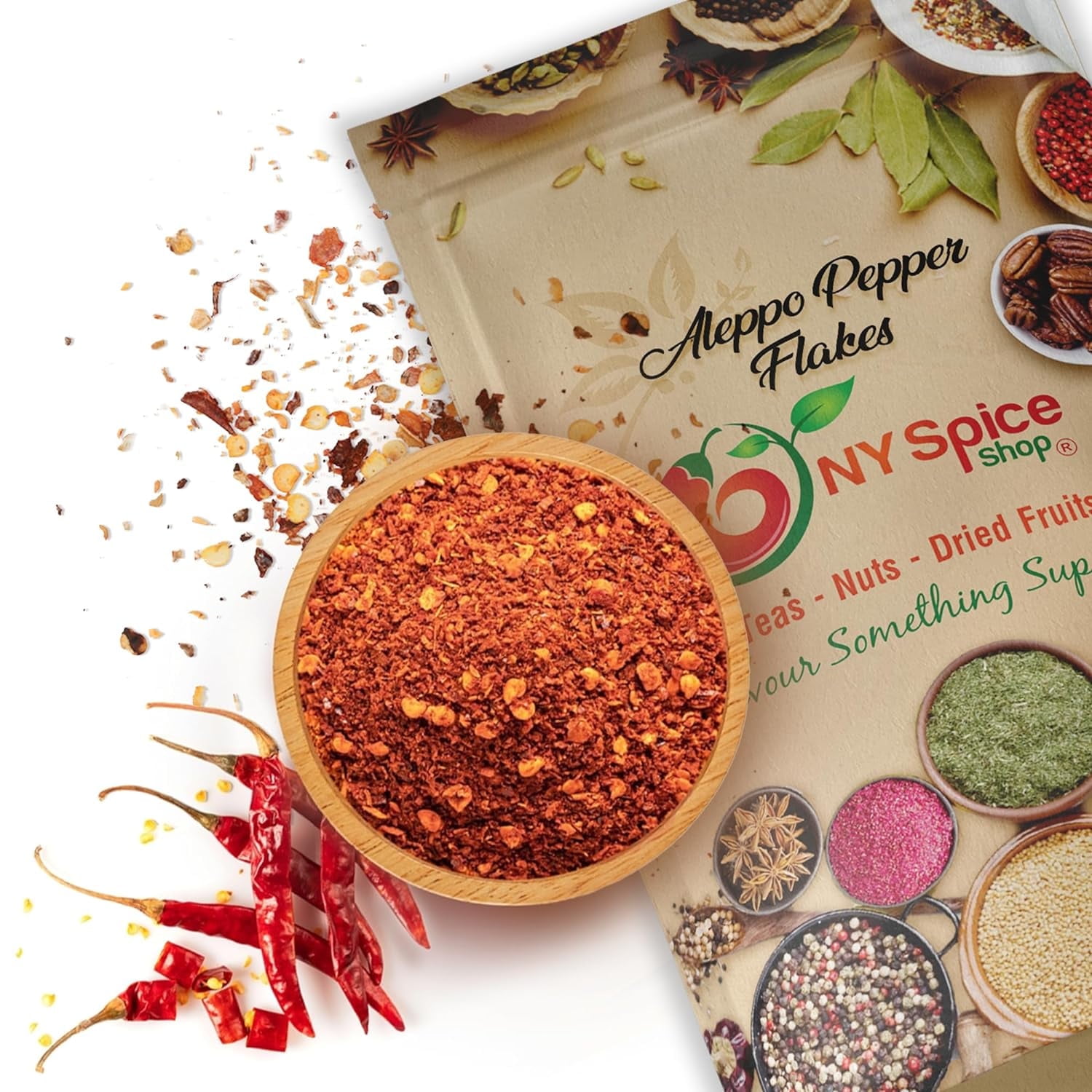 NY SPICE SHOP Aleppo Pepper Flakes - 1 Pound - Aleppo Chili Flakes ...