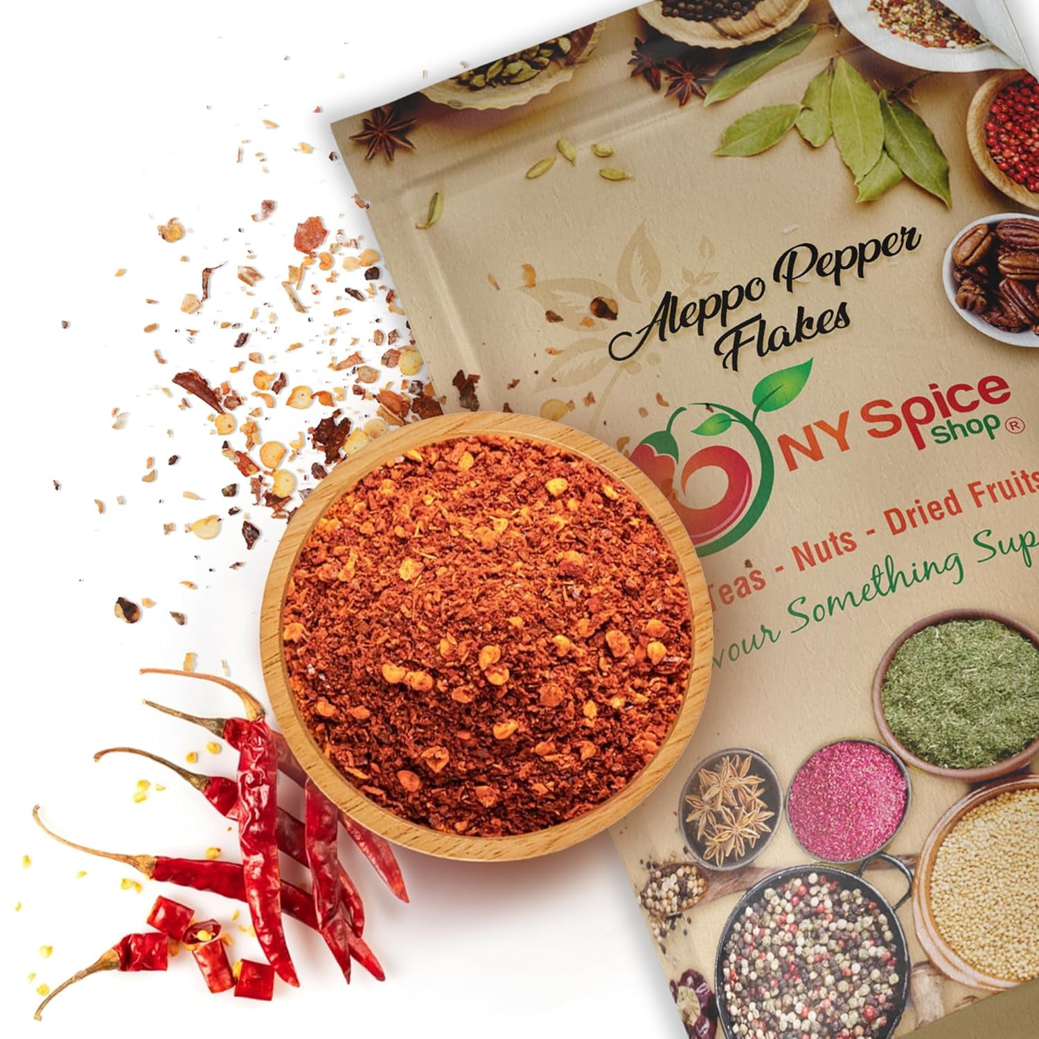 NY SPICE SHOP Aleppo Pepper Flakes - 3 Pound - Aleppo Chili Flakes ...