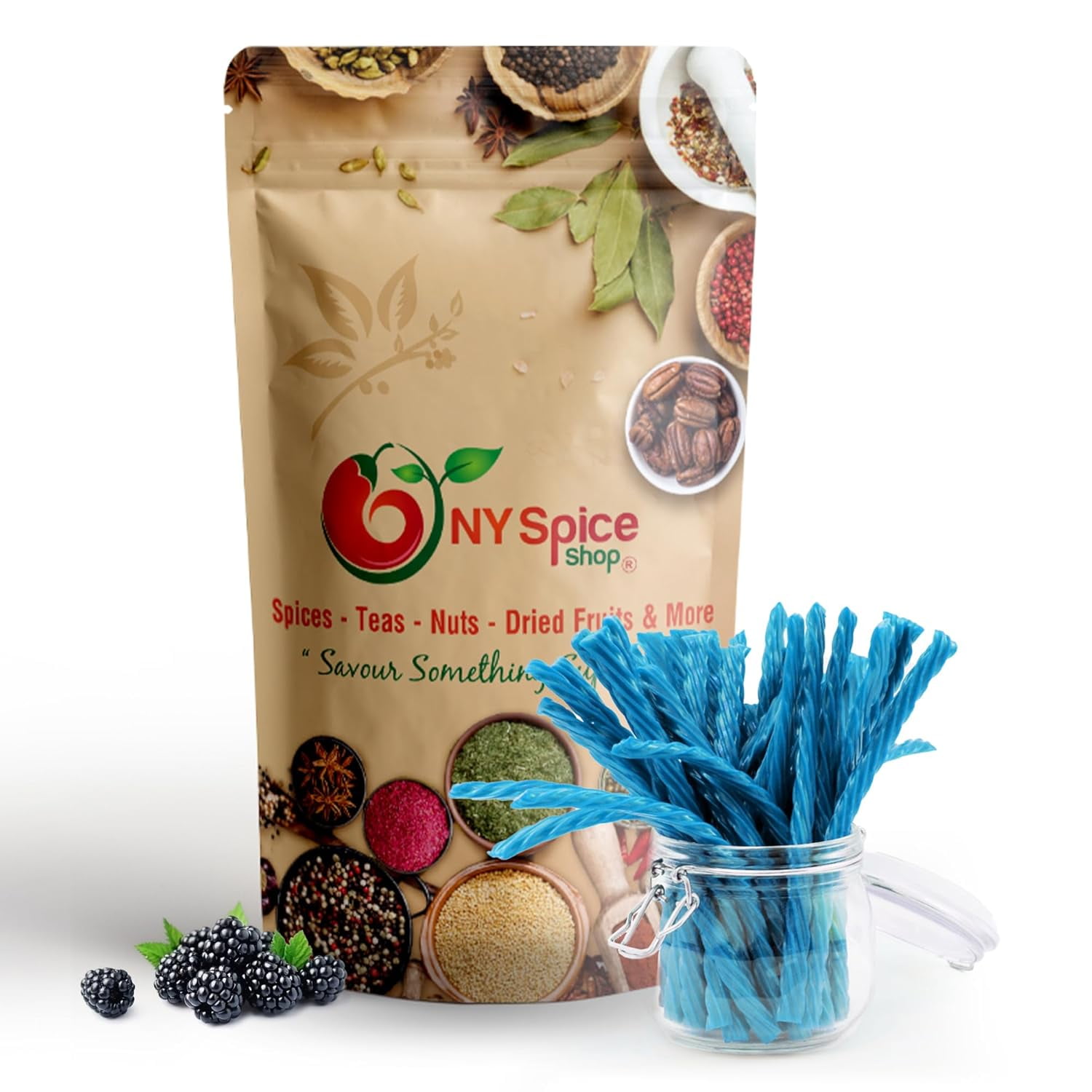 NY SPICE SHOP Blue Raspberry Licorice Twists - 1 Pound - Walmart.com