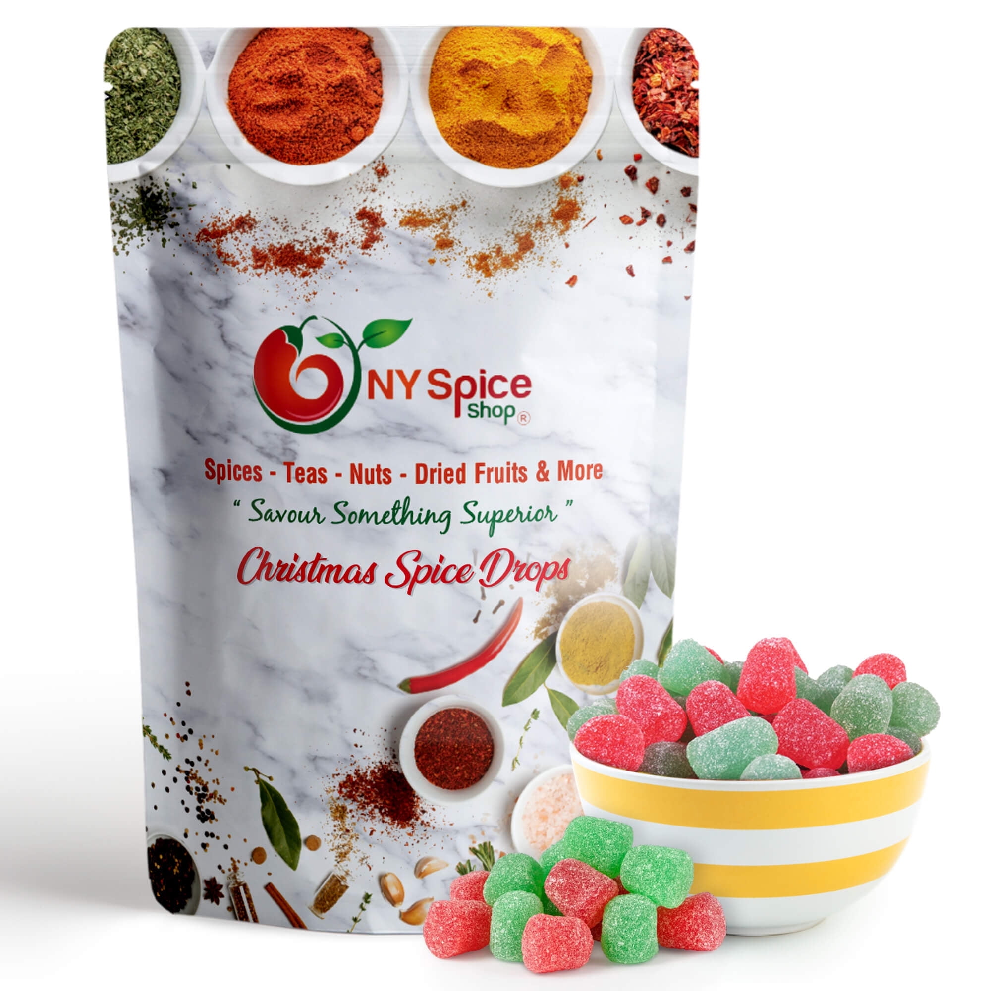 NY SPICE SHOP Xmas Spice Drops - Jelly Gummy with Cinnamon - 5 Pound ...