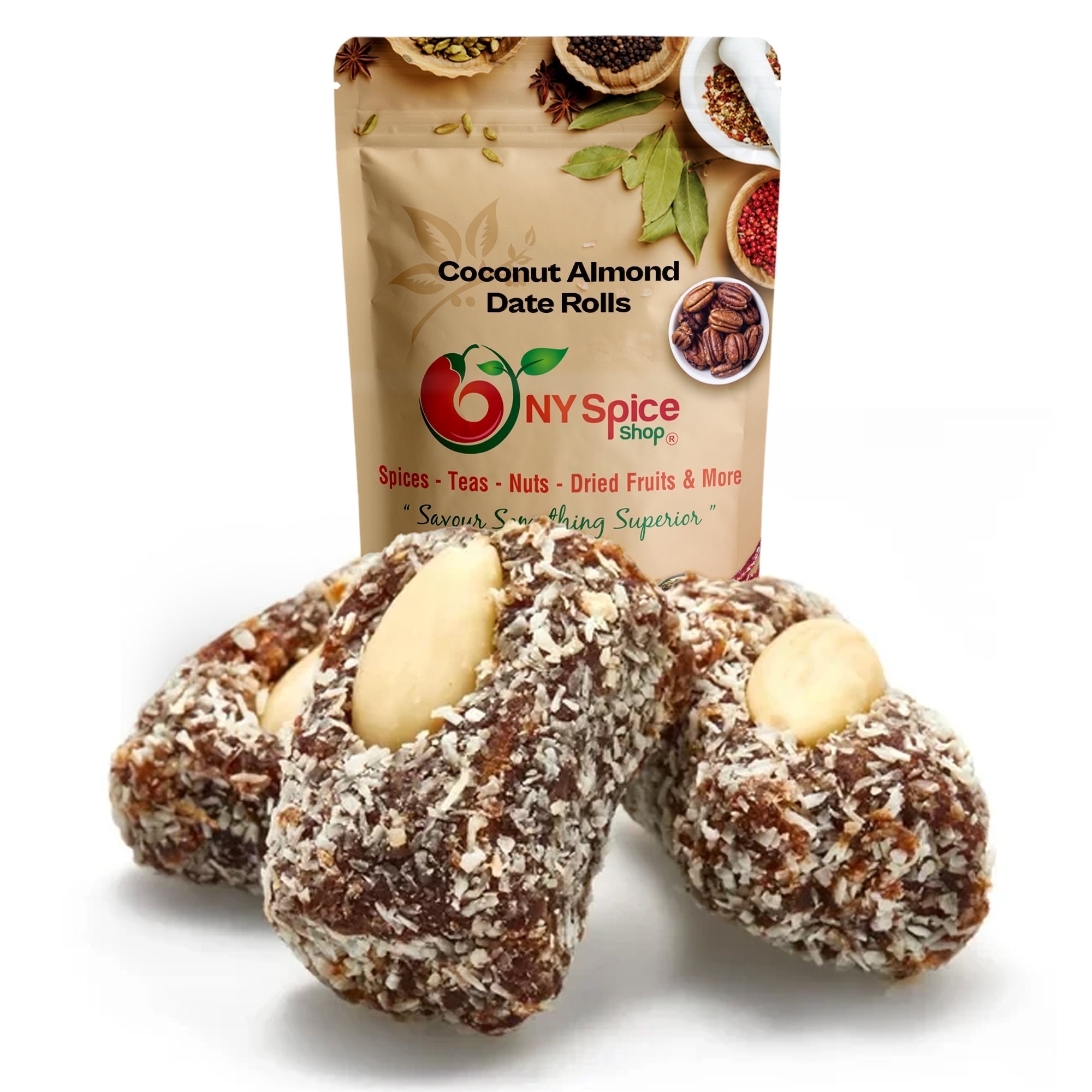 NY SPICE SHOP Coconut Almond Date Rolls - 5 Pound - Coconut Date Rolls ...