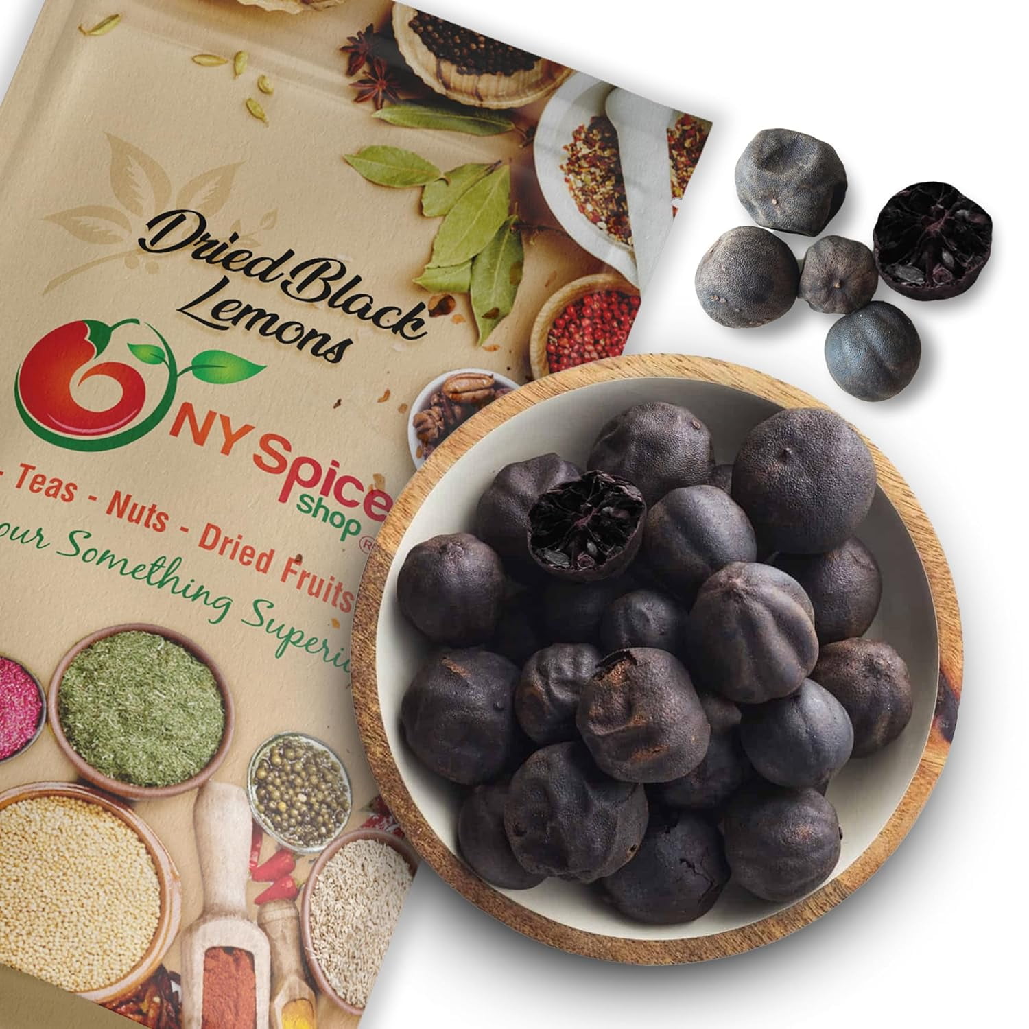 NY SPICE SHOP Dried Black Lime - 1 Pound - Whole Black Lemon - Walmart ...
