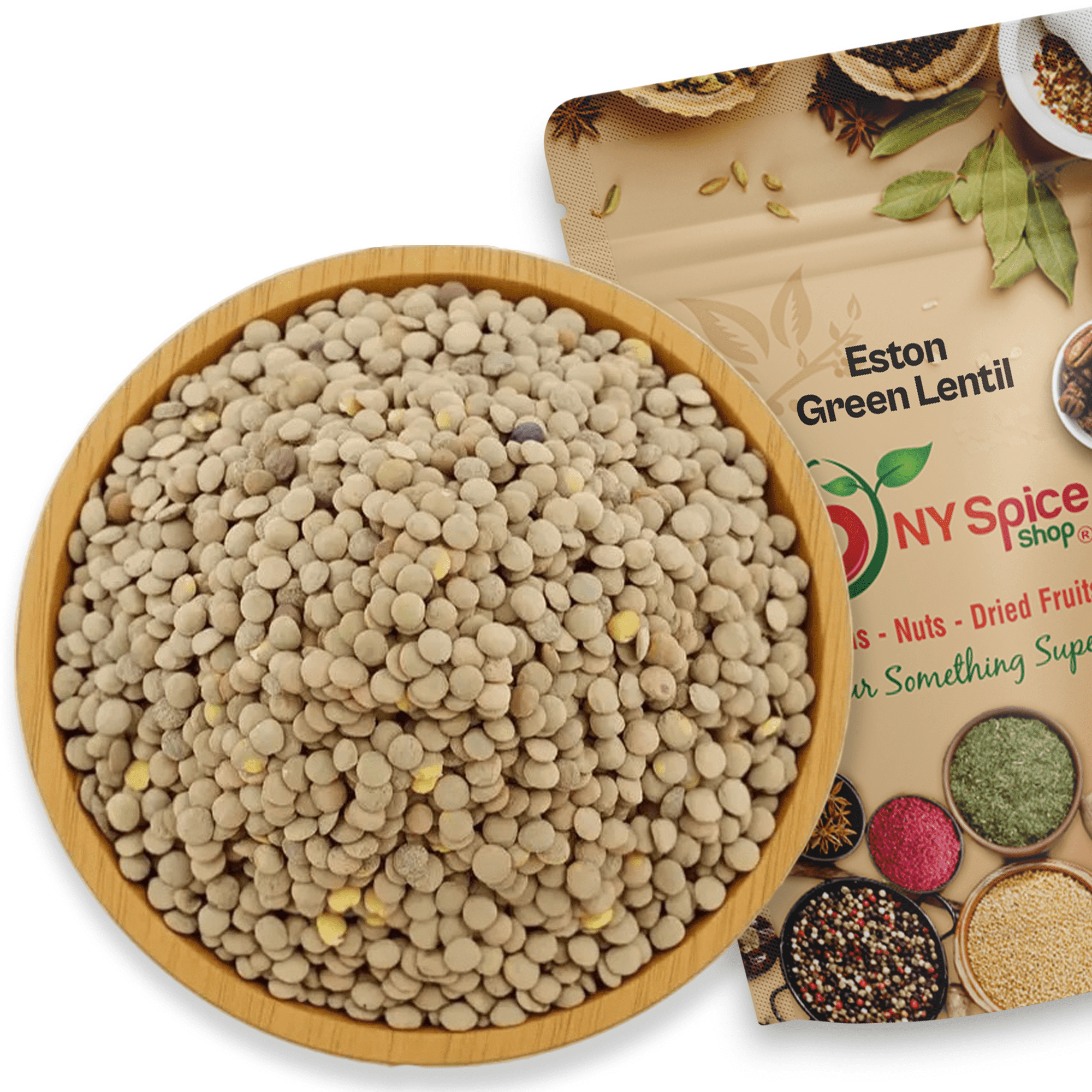 NY SPICE SHOP Eston Green Lentils - Dry Du Puy Style Lentils & Peas - 1 ...