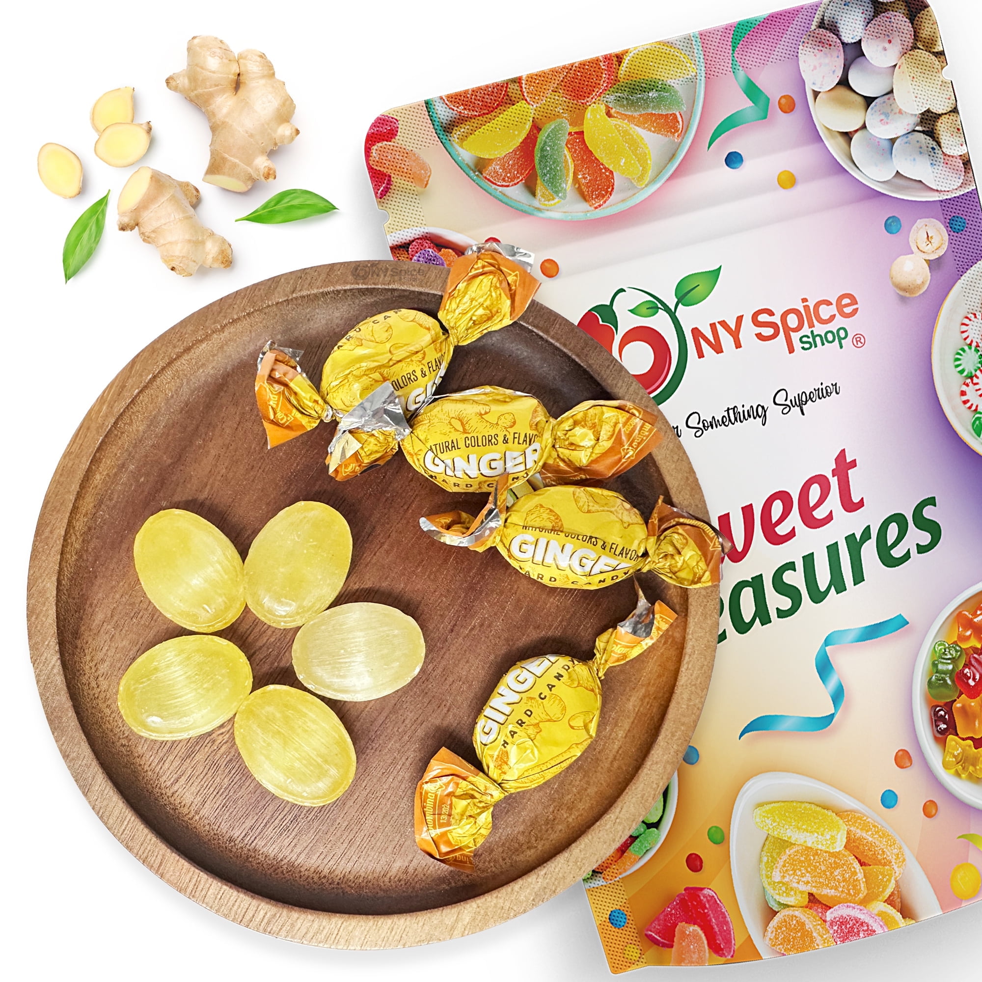 NY SPICE SHOP Ginger Candy - 3 Pound - Ginger Hard Candy - Ginger ...