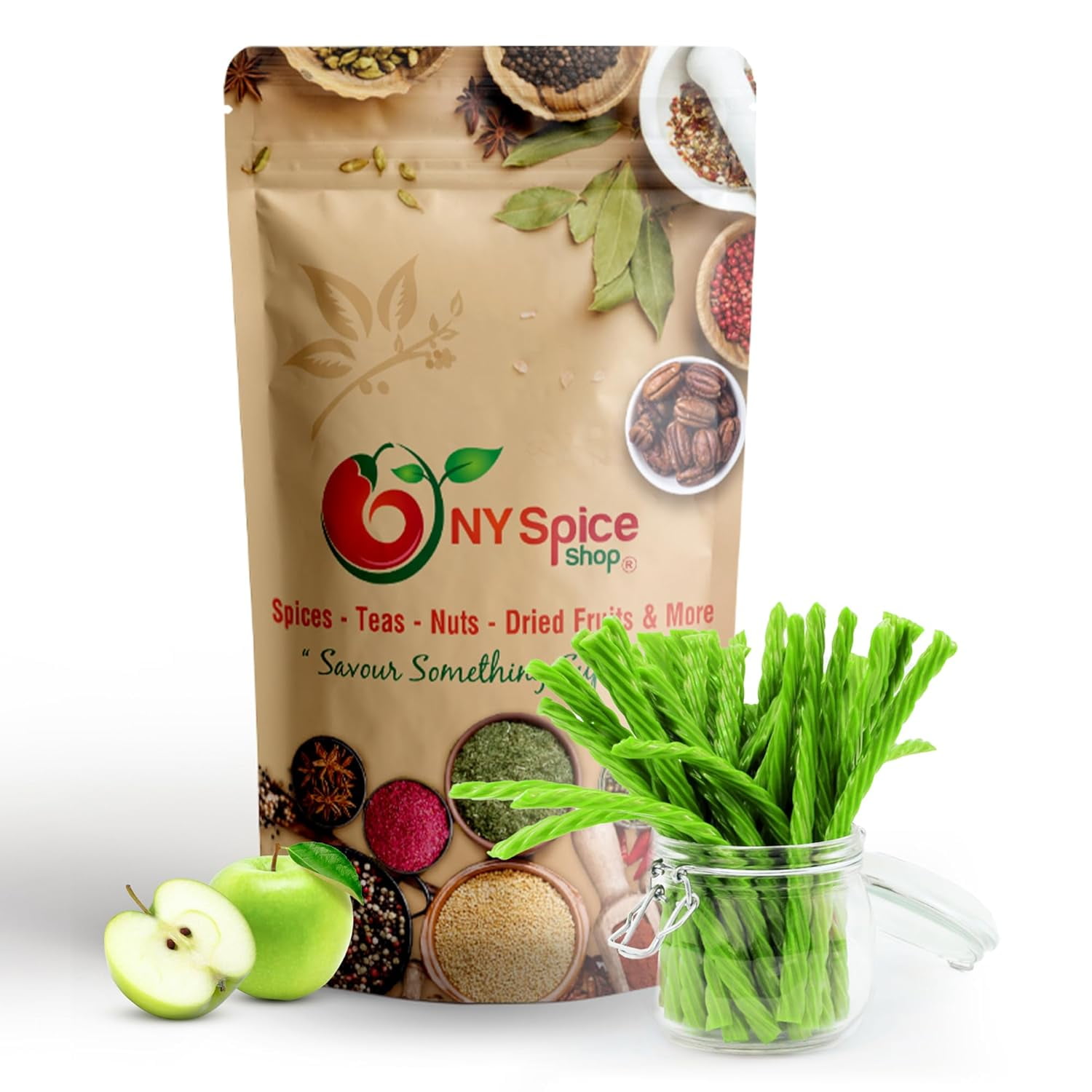 NY SPICE SHOP Green Apple Licorice Twists - 08 Ounce - Walmart.com