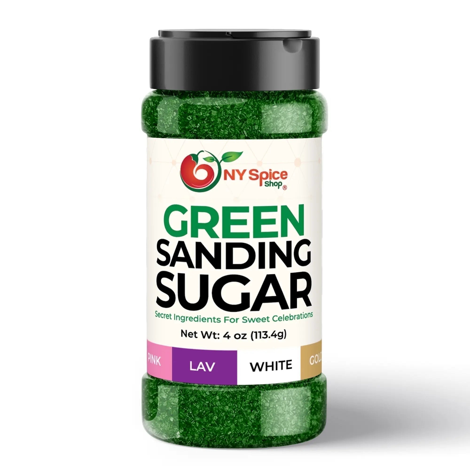 NY SPICE SHOP Green Sanding Sugar - 04 Ounce - Sanding Green Sugar ...