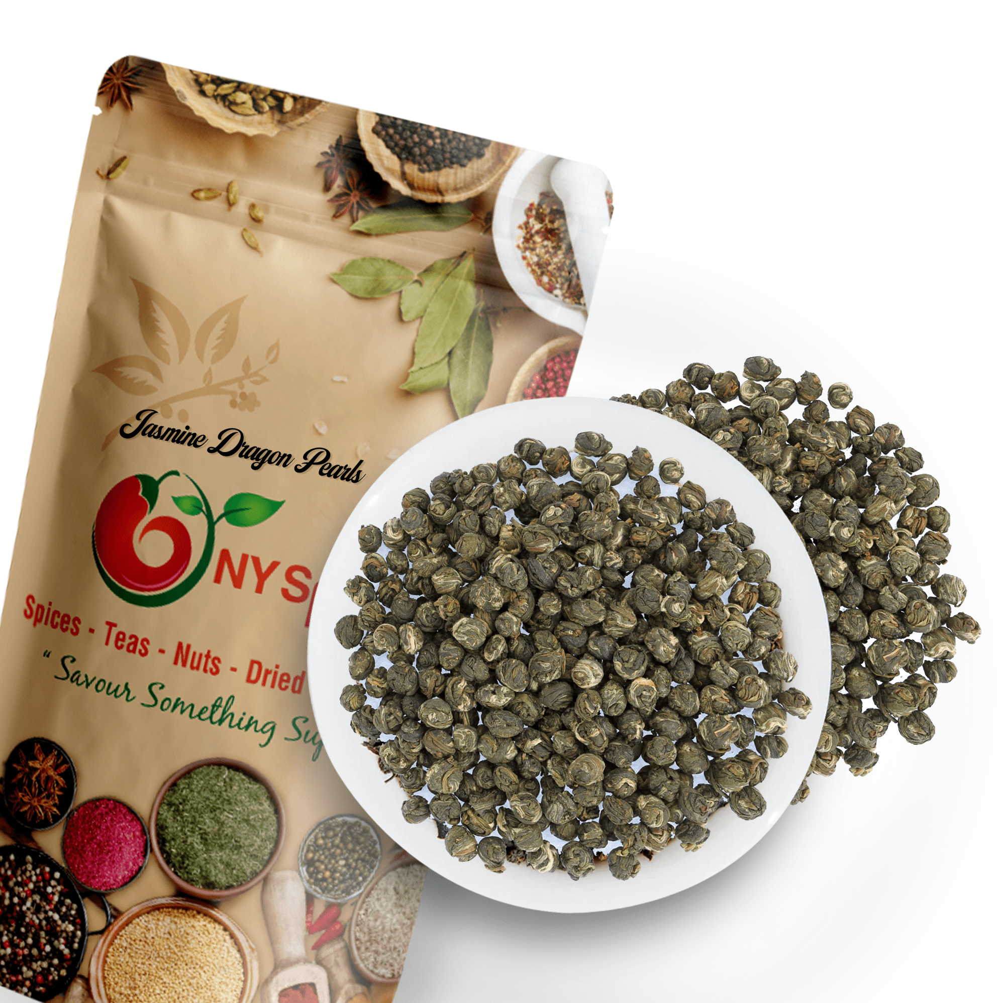 NY SPICE SHOP Jasmine Dragon Pearls - 2 Ounces - Jasmine Pearls Green ...