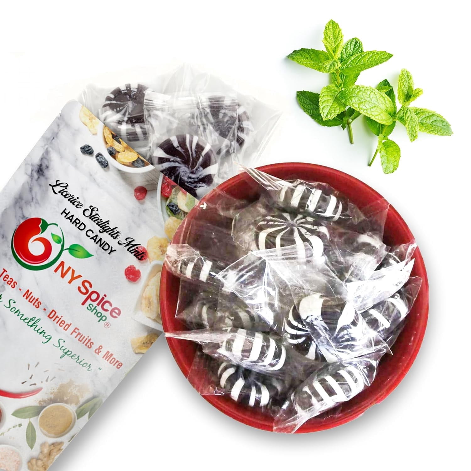 NY SPICE SHOP Licorice Starlights - 08 Ounce - Starlight Mints ...