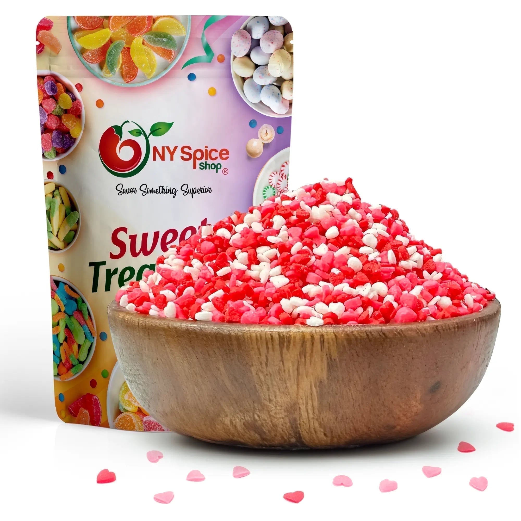 NY SPICE SHOP Multicolored Mini Heart Valentines Sprinkles - 08 Ounce ...
