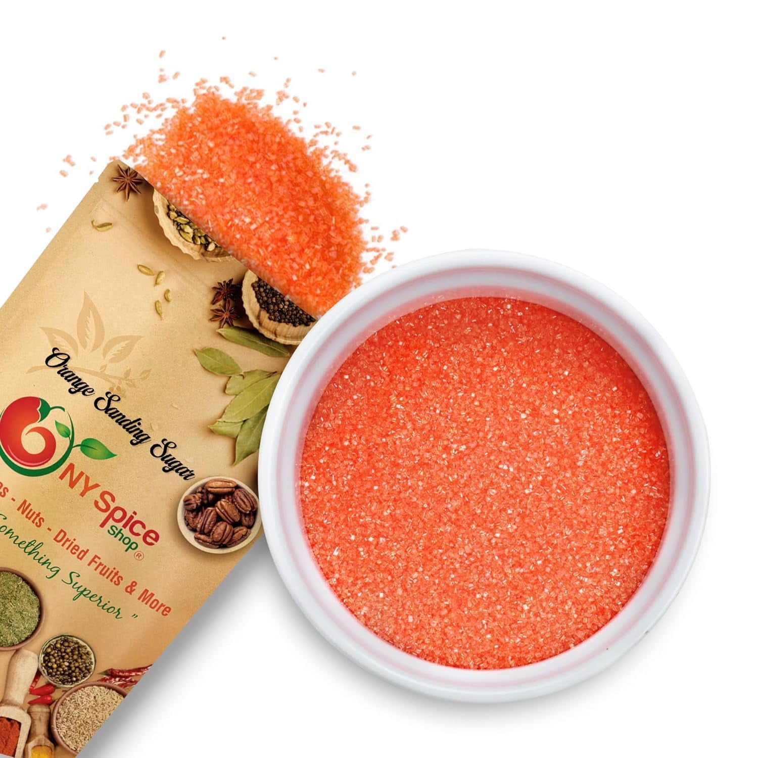 NY SPICE SHOP Orange Sanding Sugar - 1 Pound - Orange Sprinkles ...