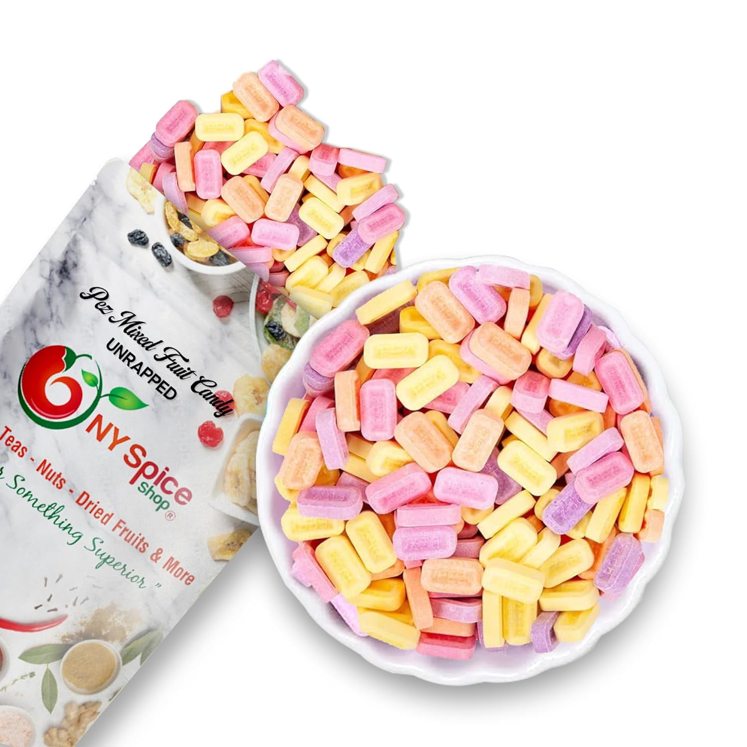 NY SPICE SHOP PEZ Mixed Fruit Unwrapped Candy - 1 Pound - Walmart.com
