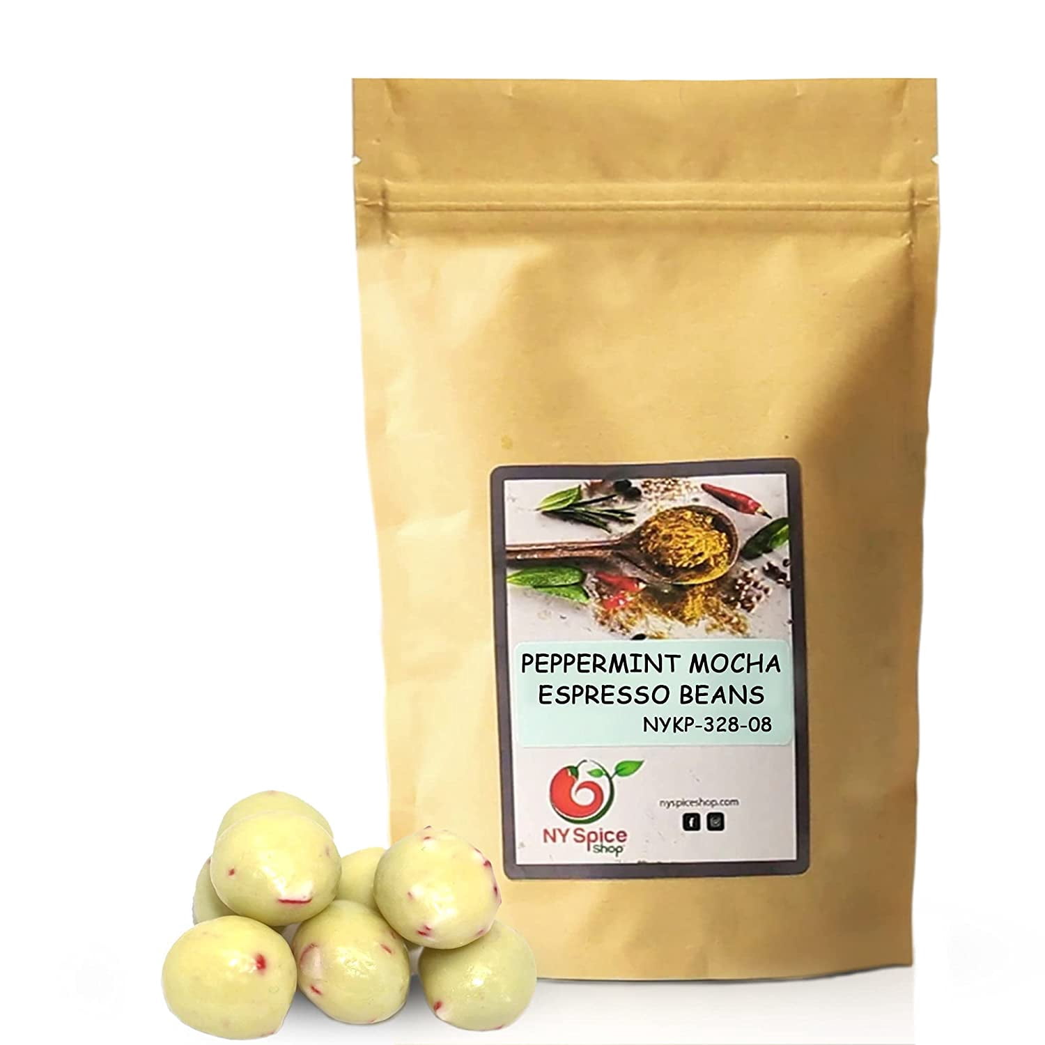 NY SPICE SHOP Peppermint Mocha Espresso Beans - 1 Pound - Chocolate ...