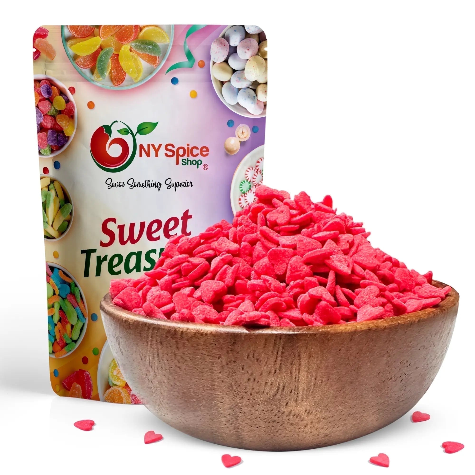 NY SPICE SHOP Red Heart Sprinkles - 08 Ounce - Red Heart Shape ...