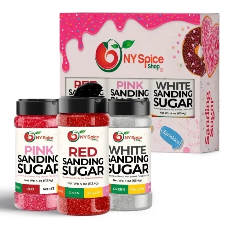 NY SPICE SHOP Red-White-Pink Sanding Sugar - 04 Ounce (Pack of 3 ...