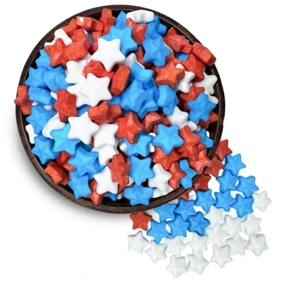 NY SPICE SHOP Red, White, and Blue Candy Stars - 08 Ounce - 4th of July ...