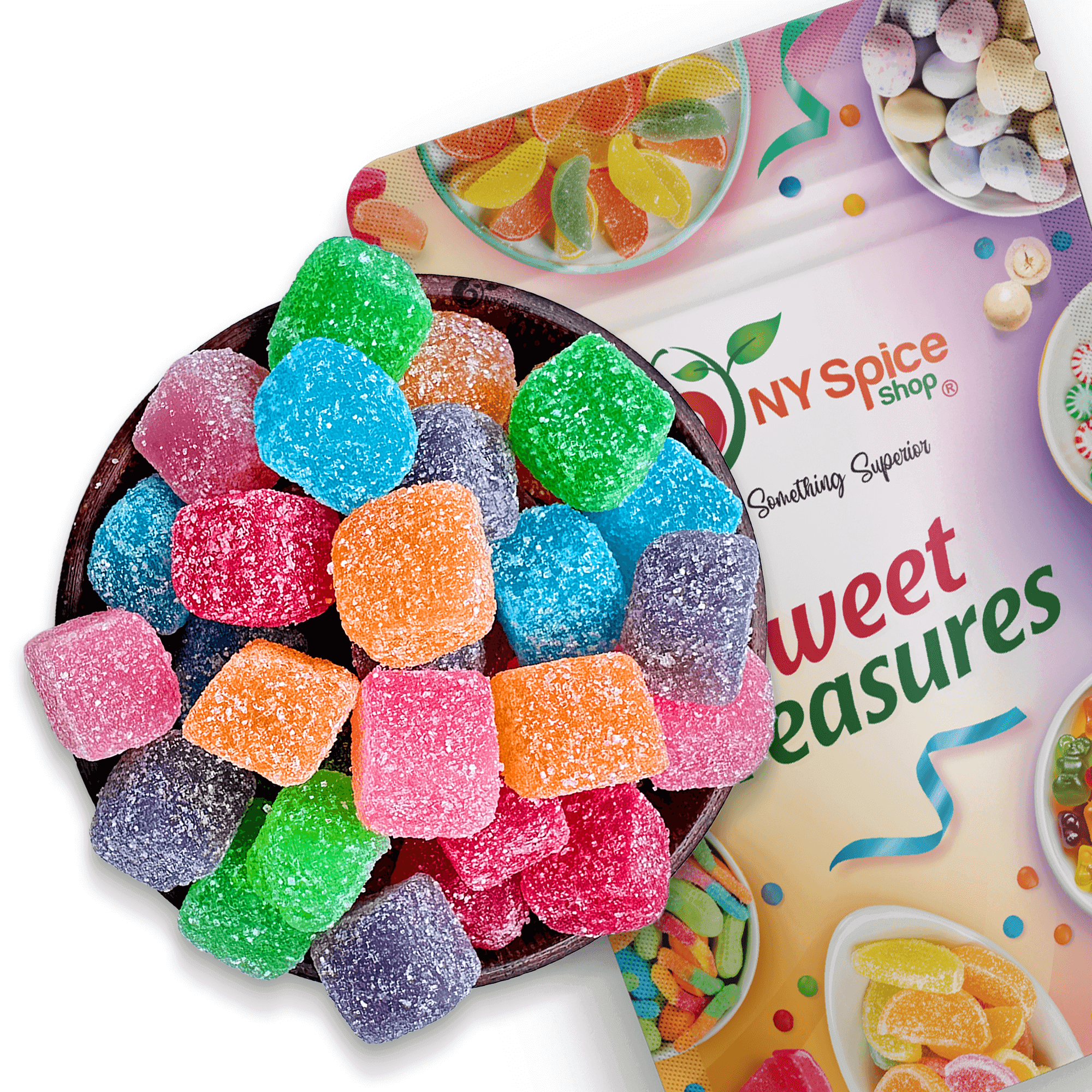 NY SPICE SHOP Sour Chewy Gummy Cubes - 1 Pound - Walmart.com