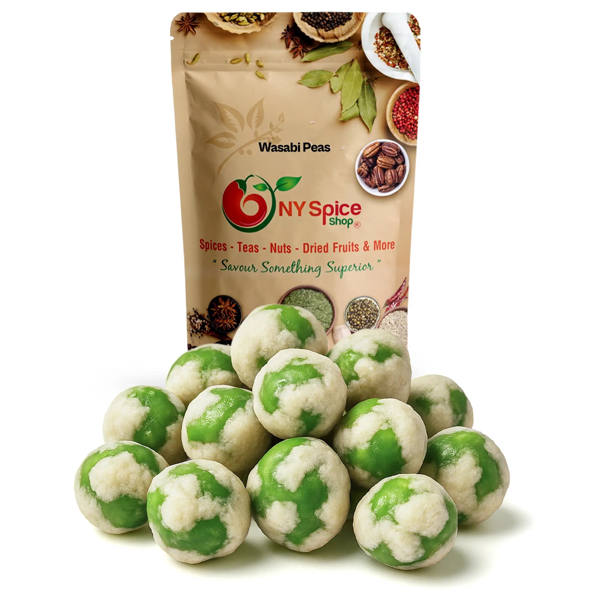 NY SPICE SHOP Wasabi Peas - 1 Pound - Hot Wasabi Peas – Wasabi Coated ...