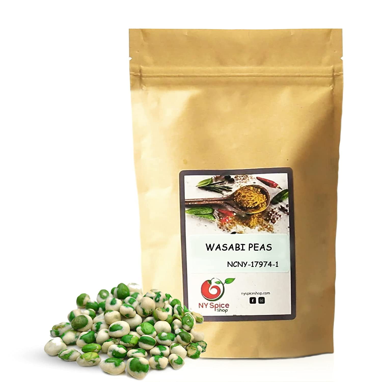 NY SPICE SHOP Wasabi Peas - 3 Pound - Hot Wasabi Peas – Wasabi Coated ...