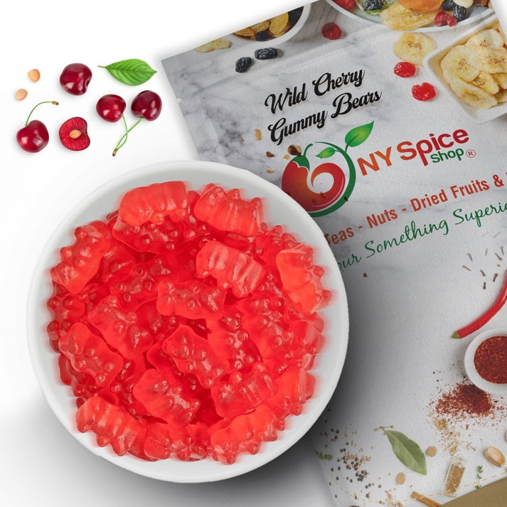 NY SPICE SHOP Wild Cherry Gummy Bears - 1 Pound - Gummy Cherry Bears ...