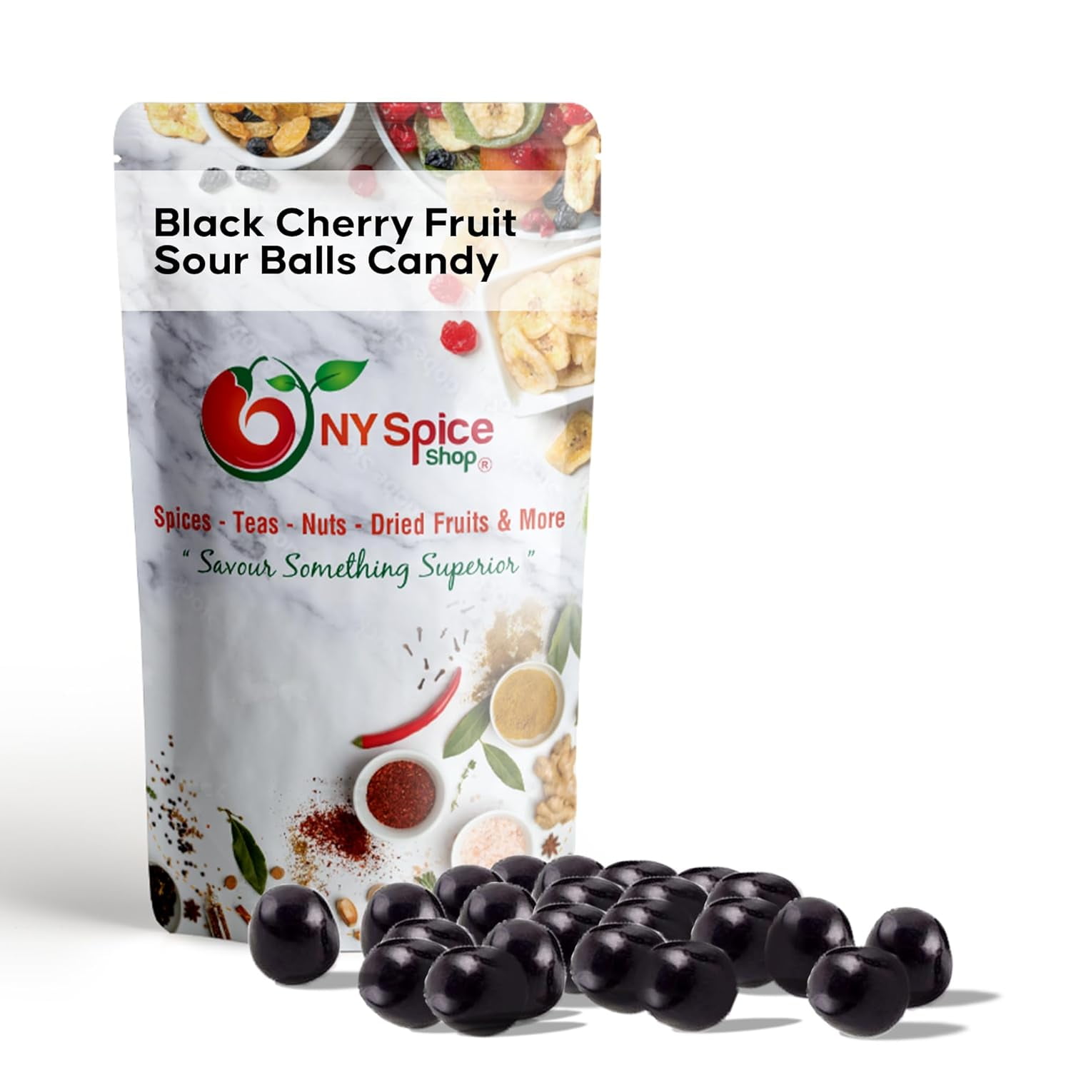 NY Spice Shop Assorted Black Cherry Sour Balls - 1 Pound - Healthy ...