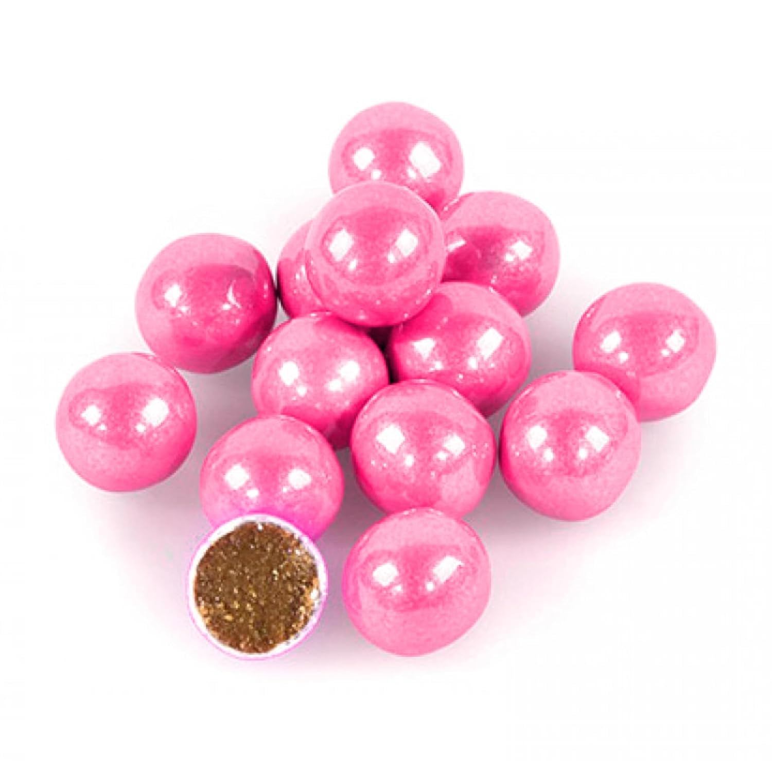 NY Spice Shop Bright Pink Shimmer Sixlets - 1 Pound - Sixlets Candy ...