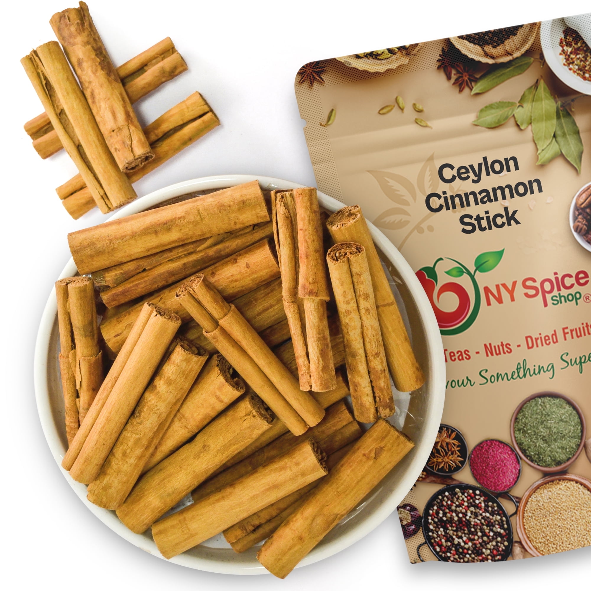 NY Spice Shop Ceylon Cinnamon Stick - 06 Ounce - 5” Cinnamon Sticks ...