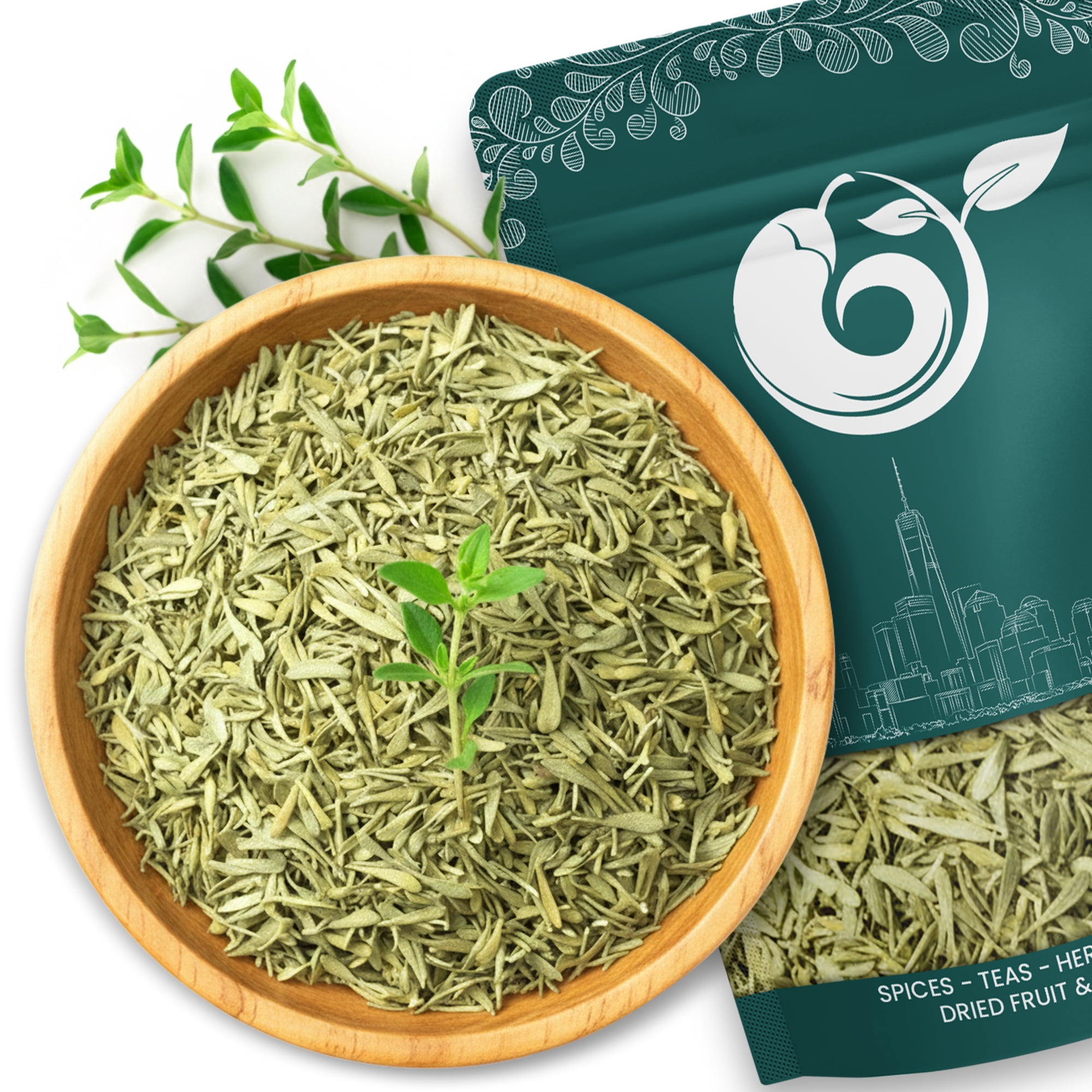 NY Spice Shop Dried Thyme Leaves - 1 Pound - Thymus Vulgaris - Garden ...