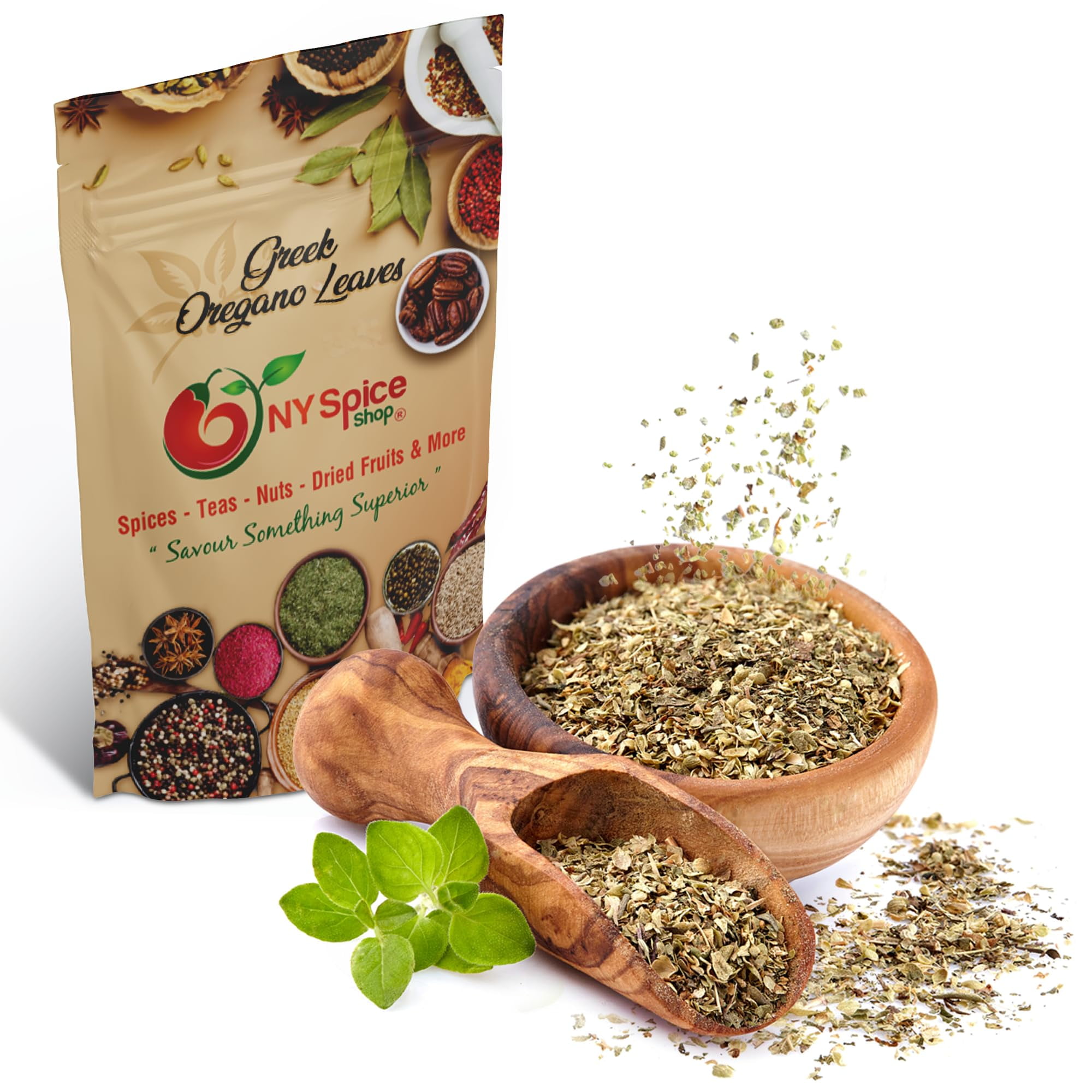 NY Spice Shop Greek MZF22 Leaves Dried Oregano Bulk - 8 Ounce Oregano ...