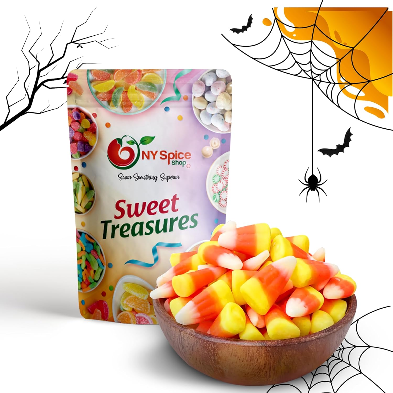 NY Spice Shop Halloween Gummy Candy Corn - 3 Pound - Halloween Candy ...
