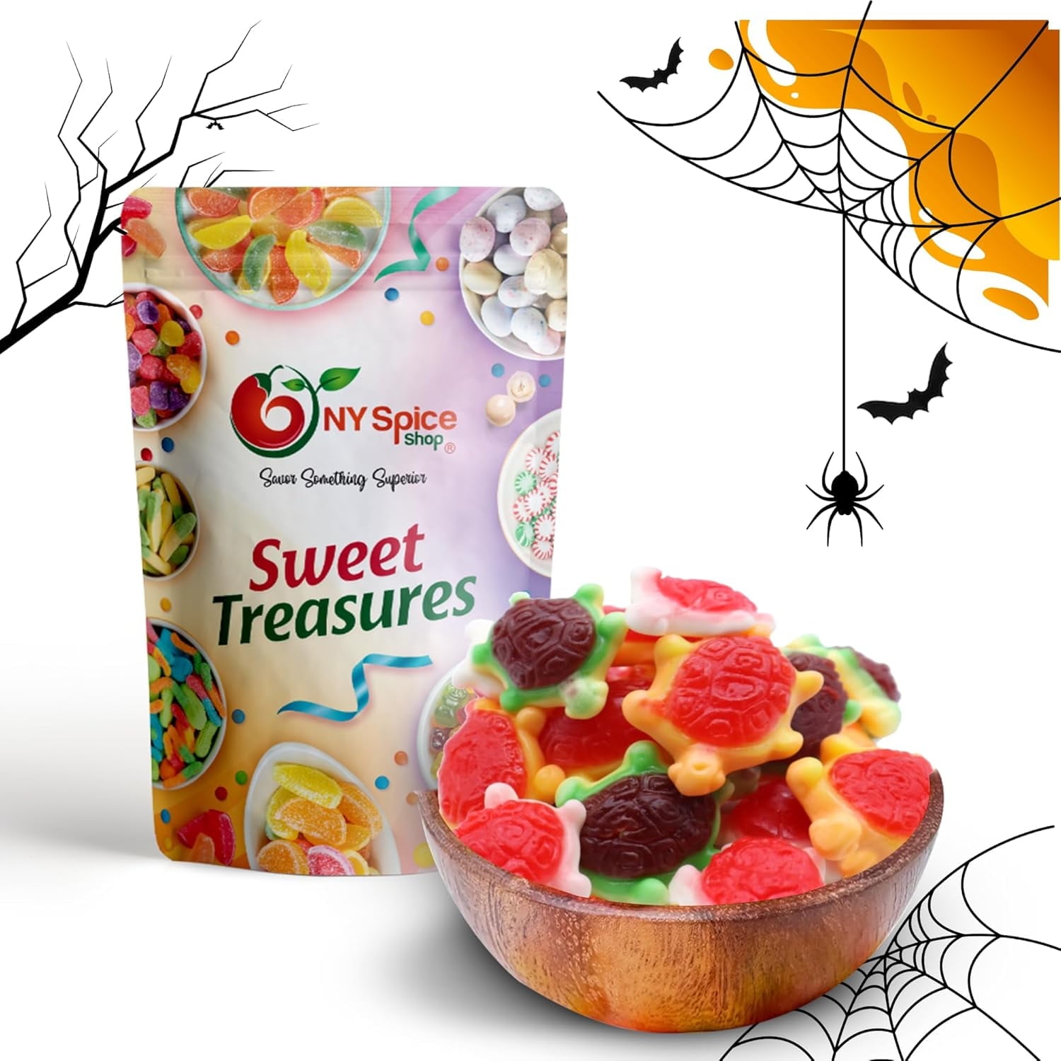 NY Spice Shop Gummy Filled Turtles - 1 Pound - Gummy Candies - Gummy ...