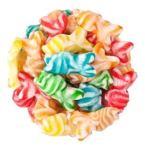 Fish-Shaped Candy Collection Including Swedish Fish and Gummies