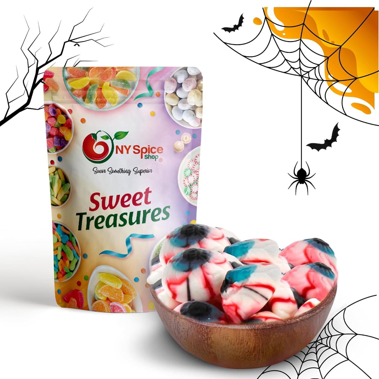 NY Spice Shop Halloween Gummy Eyeballs - 3 Pound - Halloween Candy ...