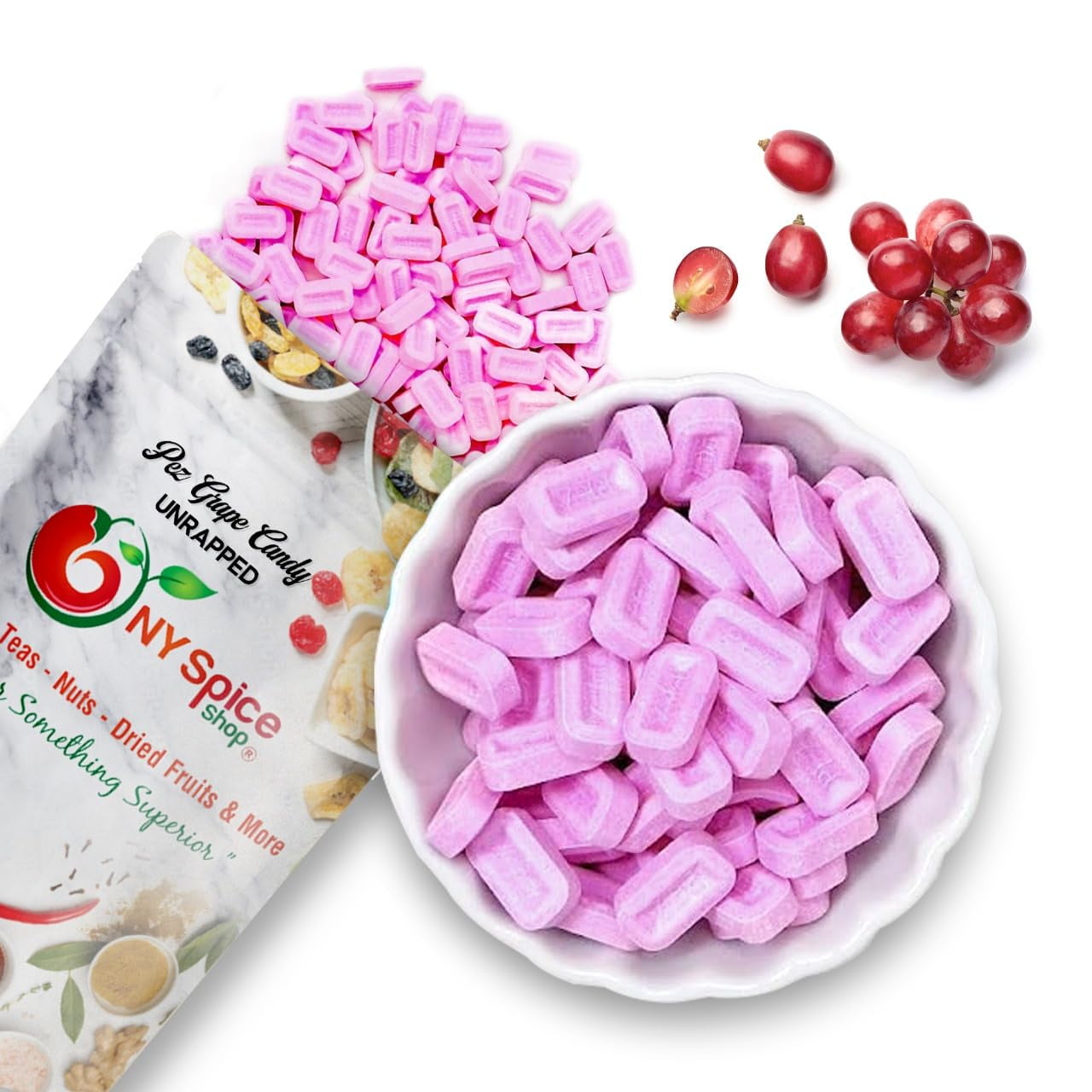 NY Spice Shop PEZ Grape Candy Unwrapped - 1 Pound - Walmart.com