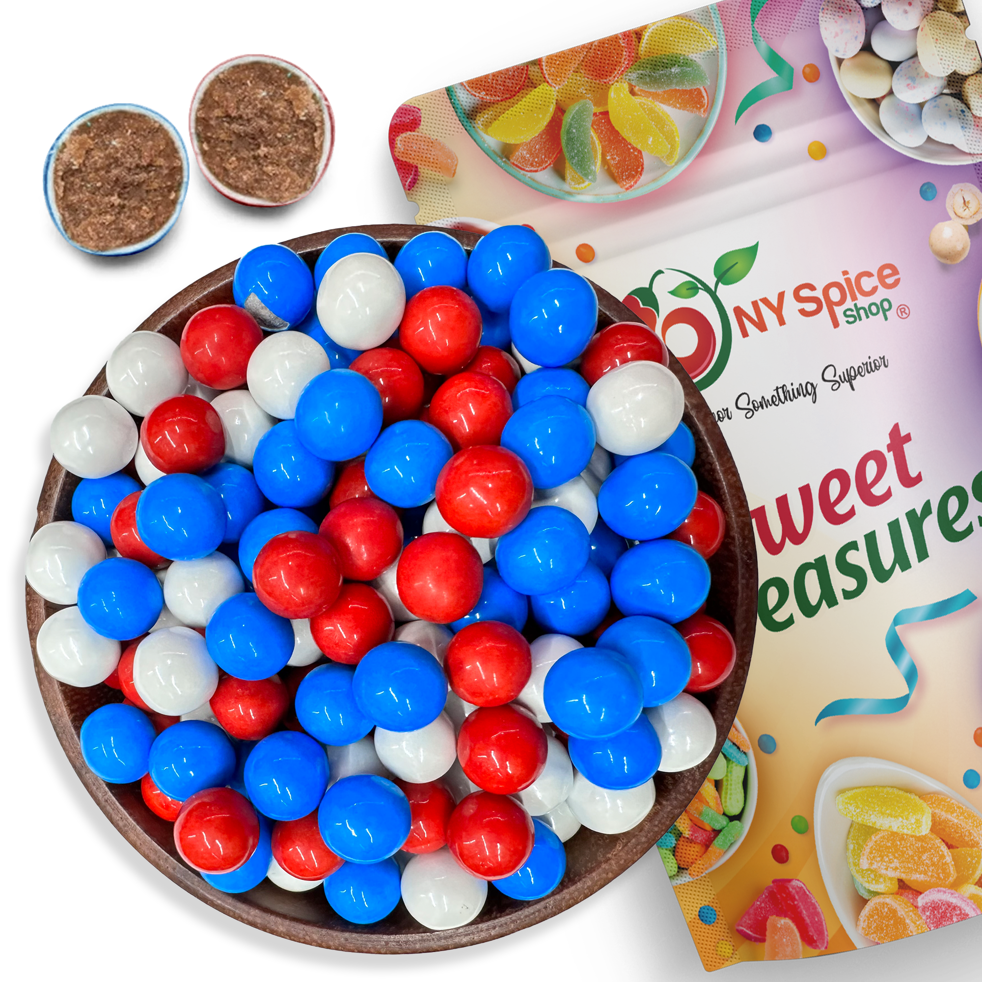 NY SPICE SHOP Red, White, and Blue Sixlets - 1 Pound - Red, White, and ...