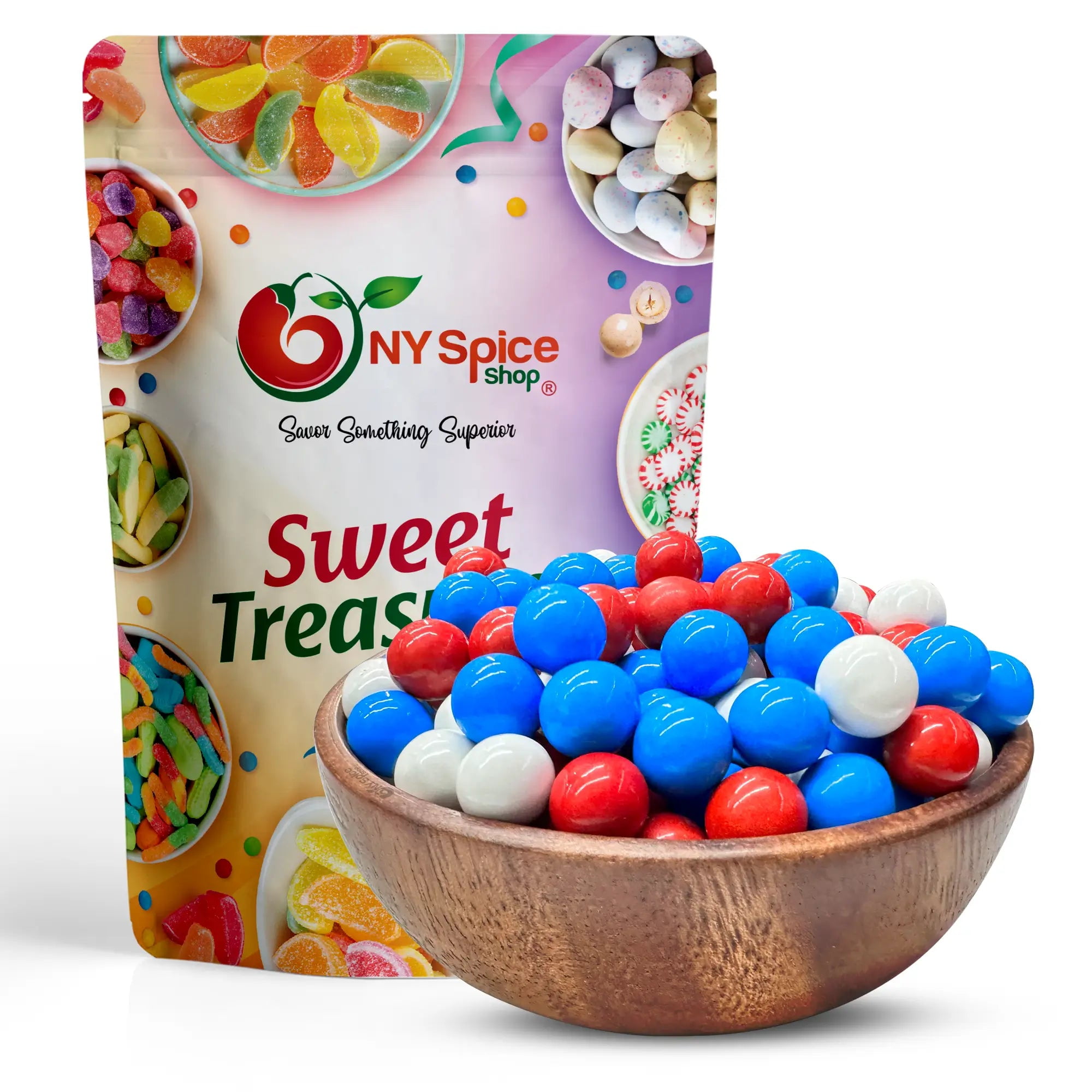NY Spice Shop Red, White, and Blue Sixlets - 5 Pound - Sixlets Candy ...