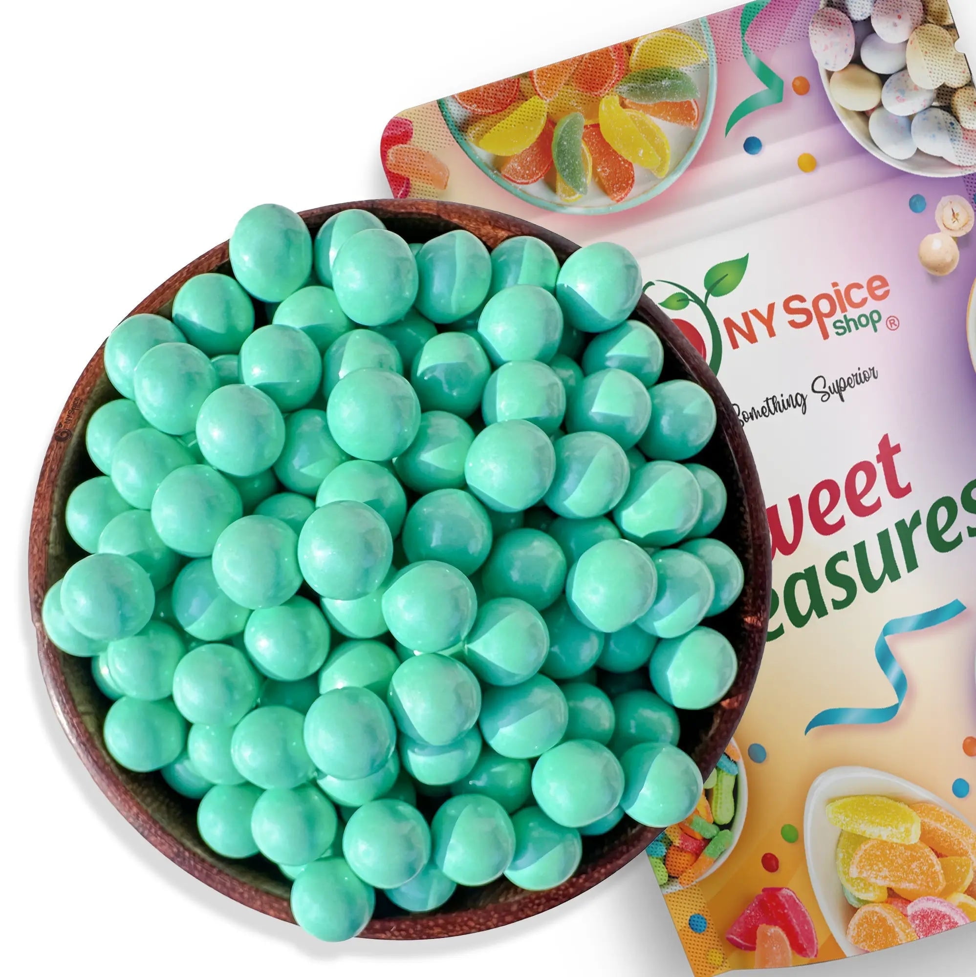 NY Spice Shop Turquoise Shimmer Sixlets - 1 Pound - Sixlets Candy ...