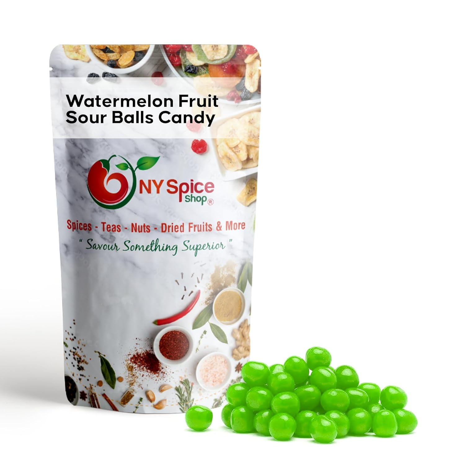 NY Spice Shop Watermelon Sour Balls- 1 Pound - Healthy Snacks - Bulk ...