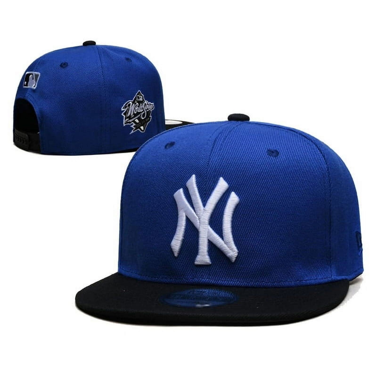 NY - Y_ankees Blue and black spliced adjustable baseball cap - Walmart.com
