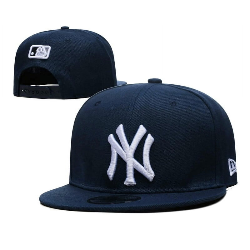 NY - Y_ankees Deep blue solid color adjustable baseball cap - Walmart.com