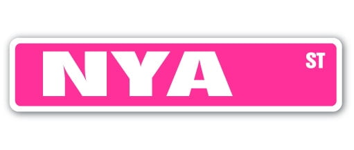NYA Street Sign Childrens Name Room Sign | Indoor/Outdoor | 36" Wide ...