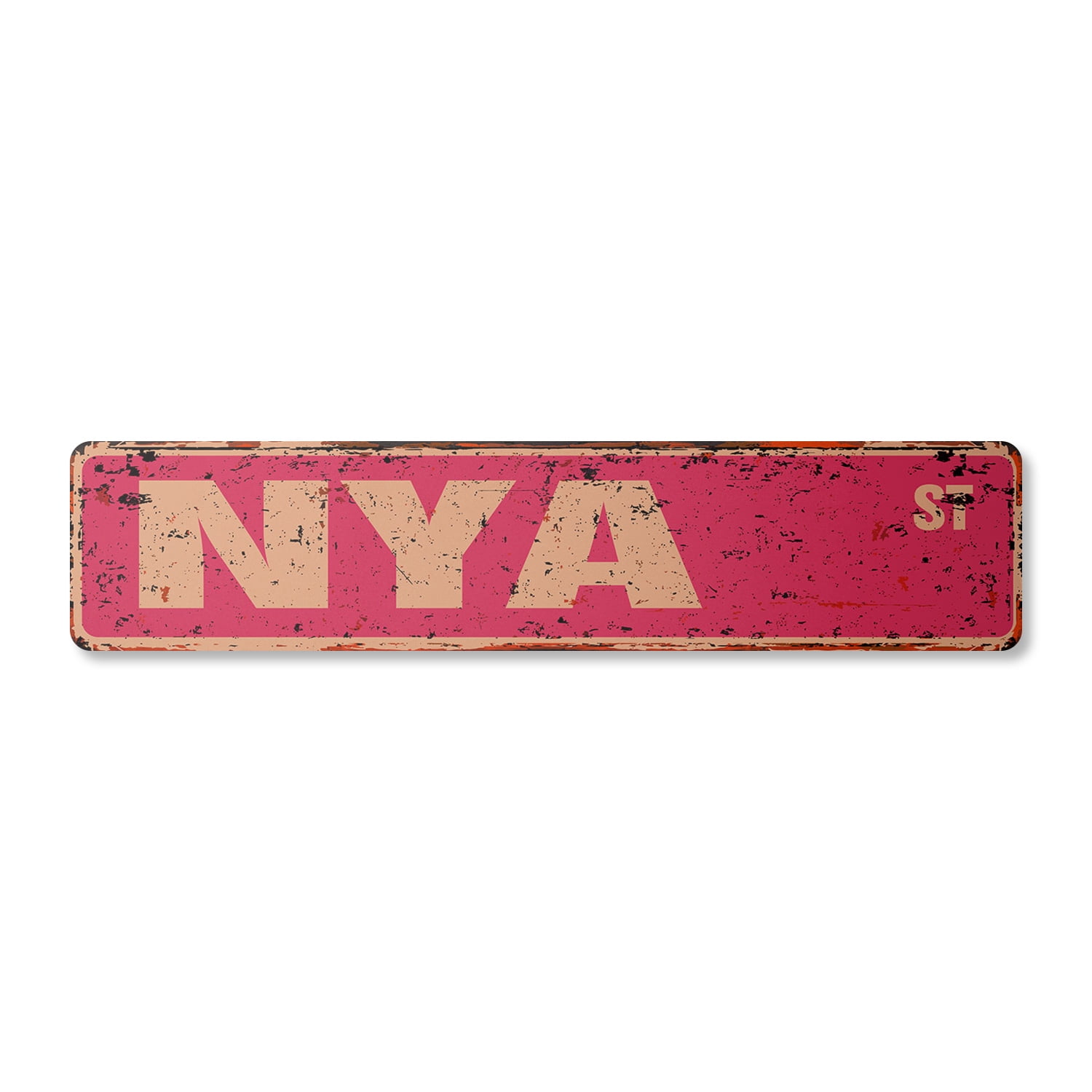 NYA Vintage Plastic Street Sign Childrens Name Room Sign | Indoor ...