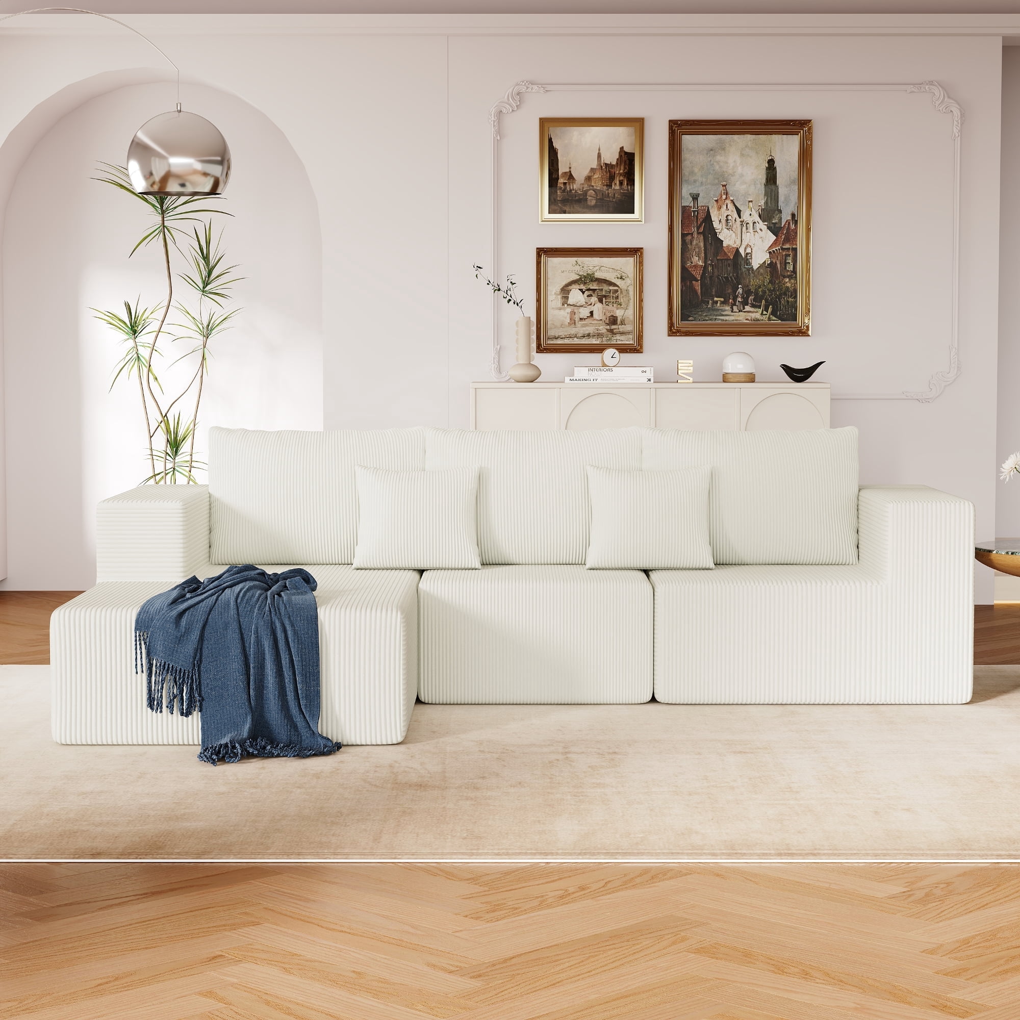 NYBOPAVIS 108" Modular Sectional Sofa, Modular Sectional Couch with ...