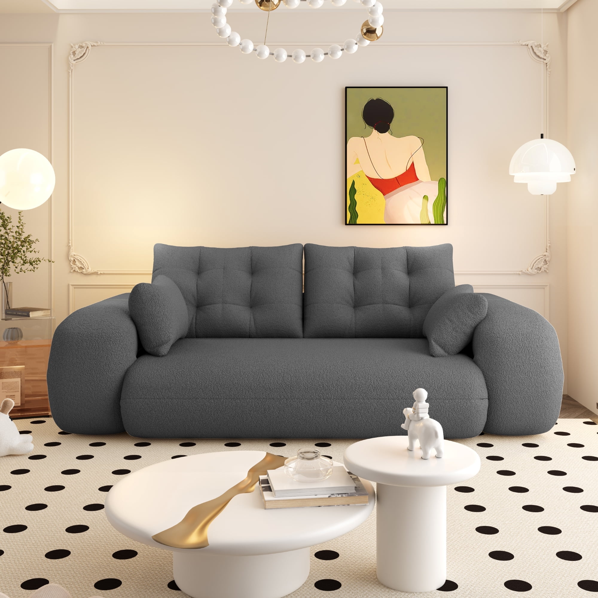 NYBOPAVIS 79" Futon Convertible Sofa Bed, Oversized Lazy Sofa Bed ...