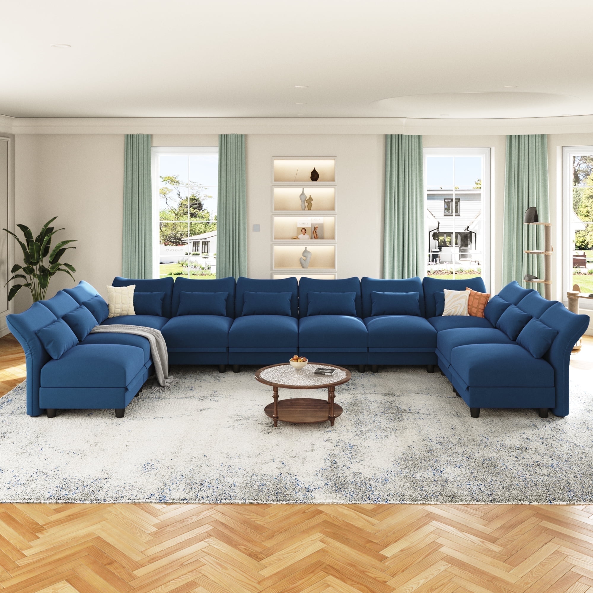 NYBOPAVIS Modular Sectional Sofa, 10 Seat Modular Sectional Sofa with ...