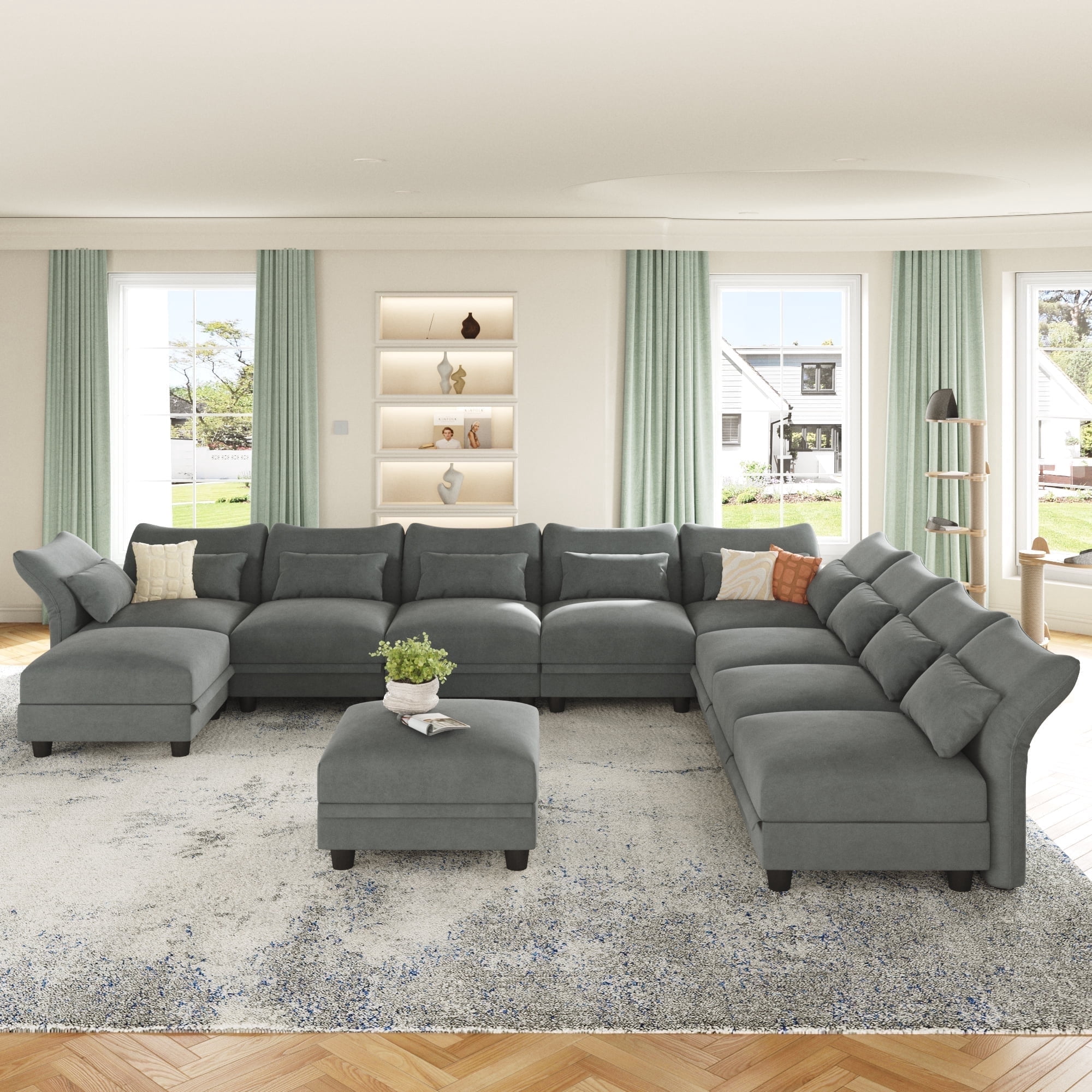 NYBOPAVIS Modular Sectional Sofa, 10 Seat Modular Sectional Sofa with ...