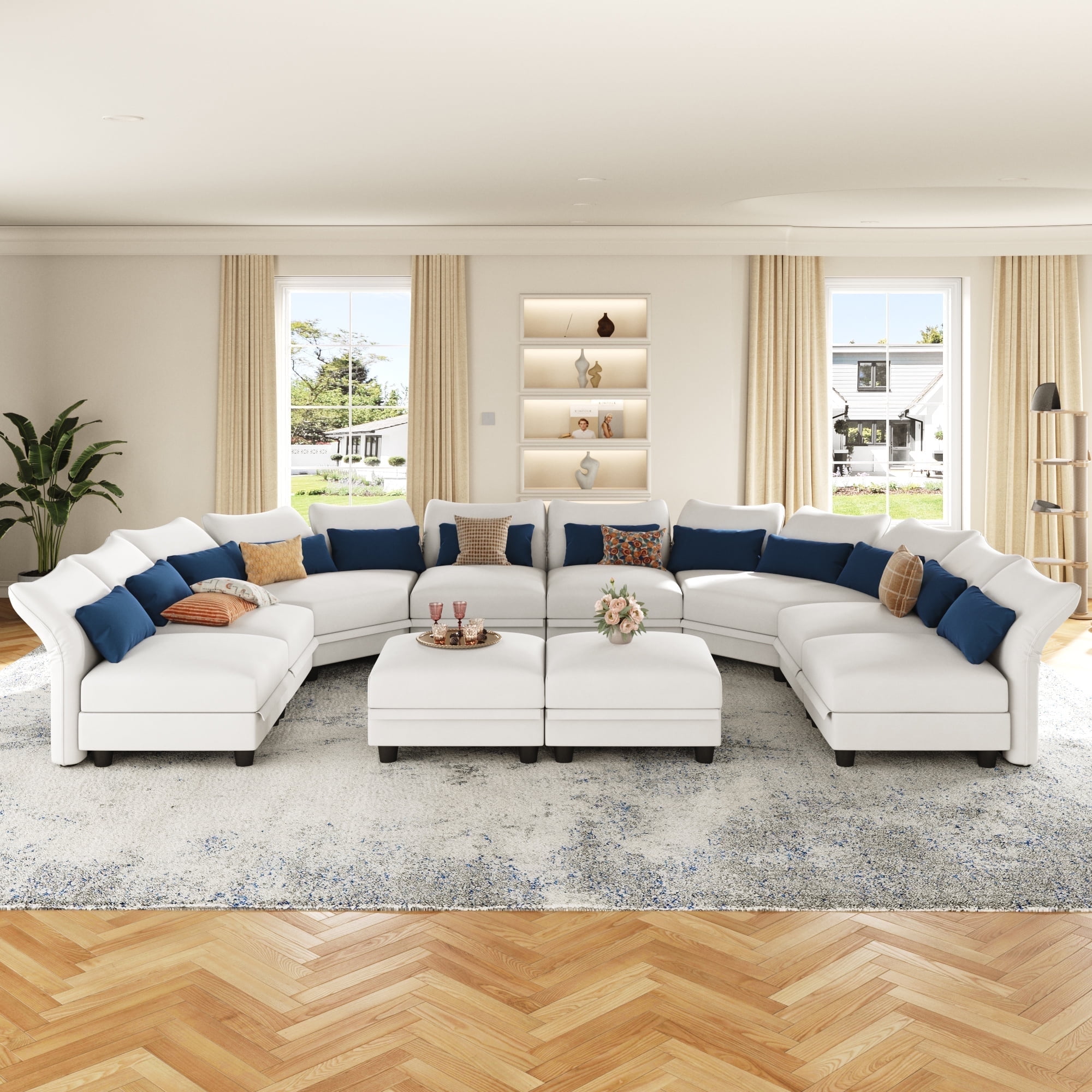 NYBOPAVIS Modular Sectional Sofa, 10 Seat Modular Sectional Sofa with ...