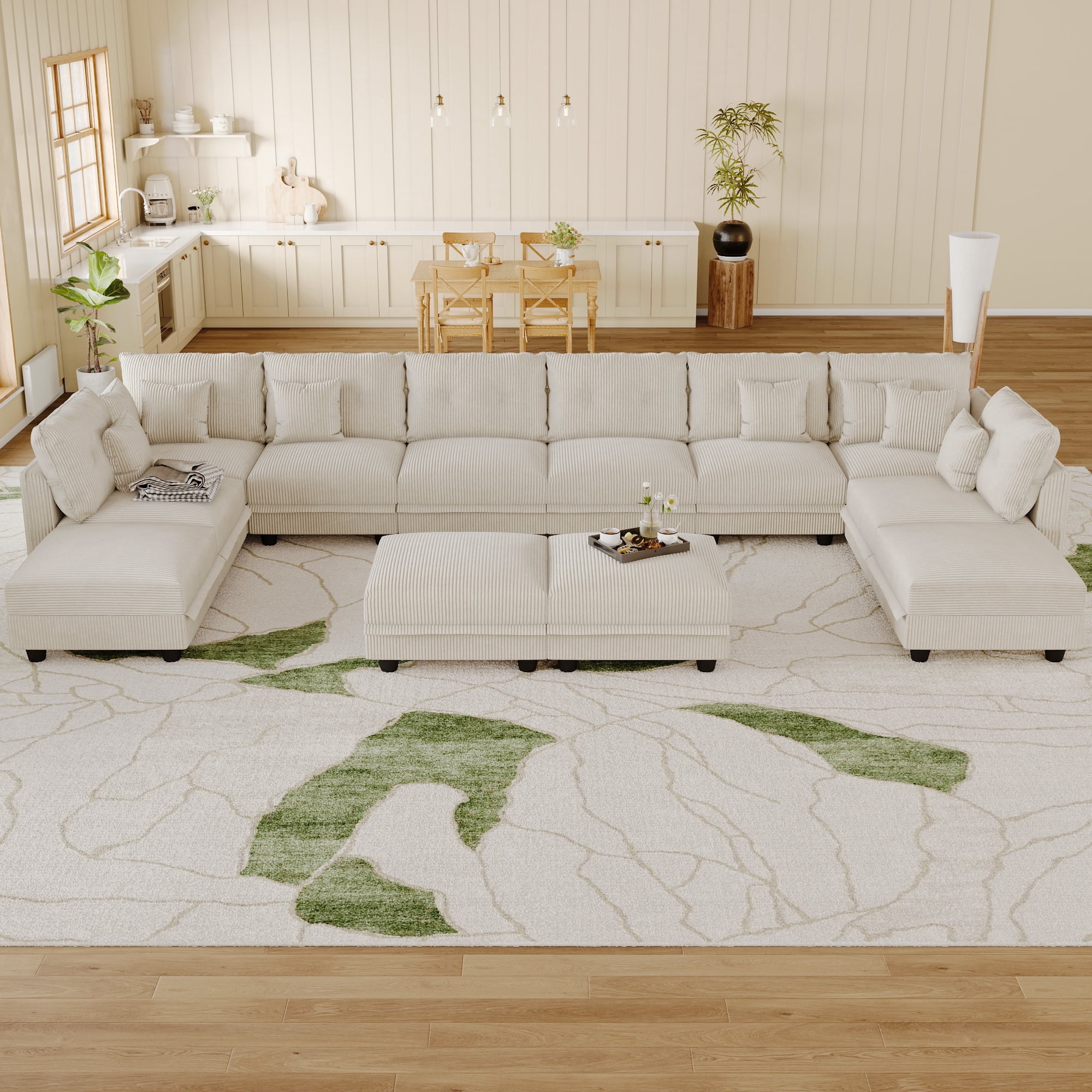 NYBOPAVIS Modular Sectional Sofa, 12 Seat Modular Sectional Sofa with ...